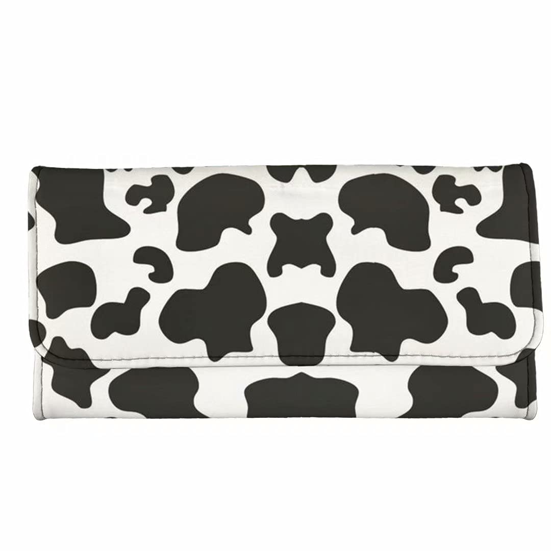 GOSTONG Cartoon Floral Chicken Print Leather Tri-Fold Wallets for Women Ladies Purse Clutch Card Organizer