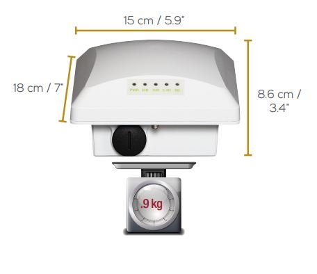 Ruckus Wireless ZoneFlex T300 (Omni, Outdoor Access Point, 802.11AC, 2x2:2 - Internal BeamFlex+, Dual-Band Concurrent, PoE Input) 901-T300-US01