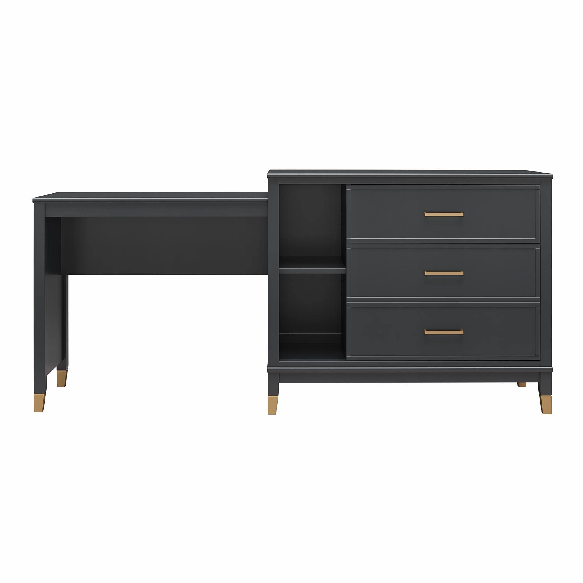 CosmoLiving by Cosmopolitan Westerleigh 3-in-1 Media Dresser, Black