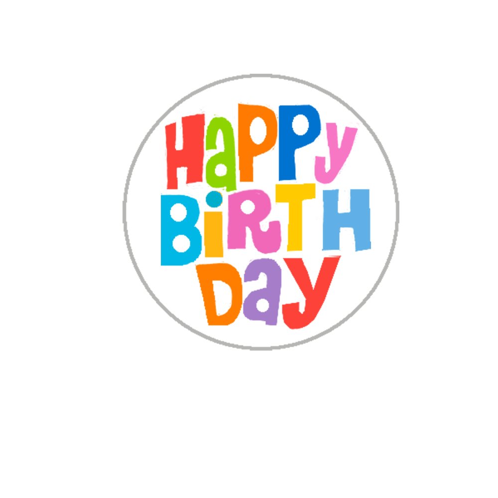 Happy Birthday Envelope Seals - 1.2" Happy Birthday Stickers - 144 Stickers