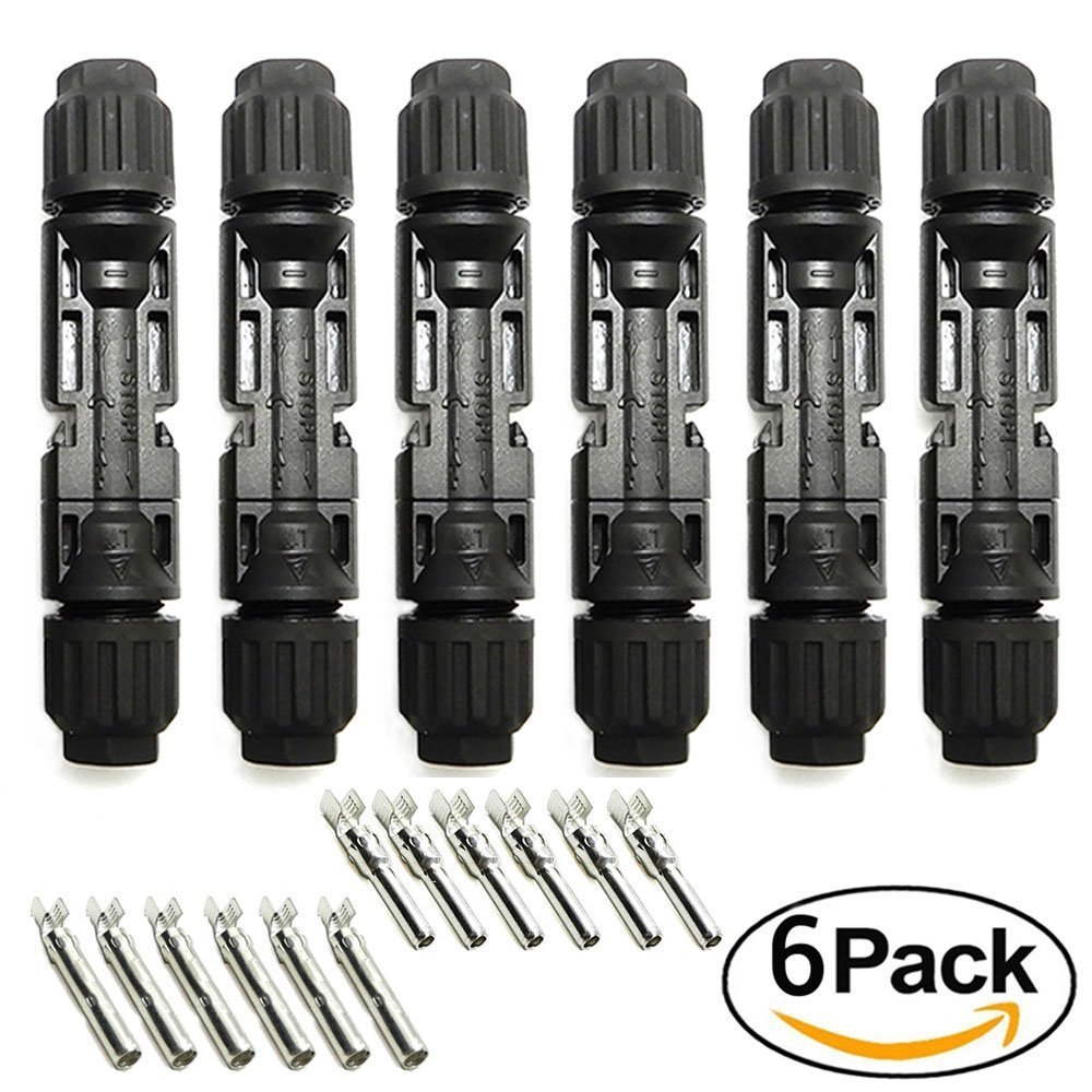 BougeRV Solar Crimper Tool Kit for Solar Panel Cable Wire with 1PCS Solar Crimper and 6Pairs Solar connectors and 1Pair Solar Connector Spanner Wrench, Solar Installation Assembly Tools