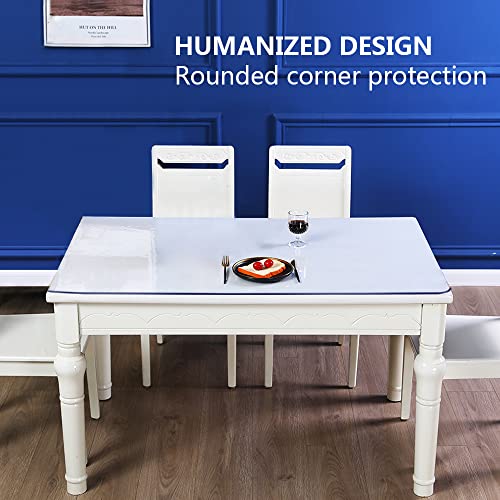Custom Multisize Thick Clear PVC Small Desk Protector Table Blotter Mat Cover Protector 12x28 in Rectangular Plastic Night Stand Table Pad Mat for Office & Child Paiting Desk Living Room Sofa Table