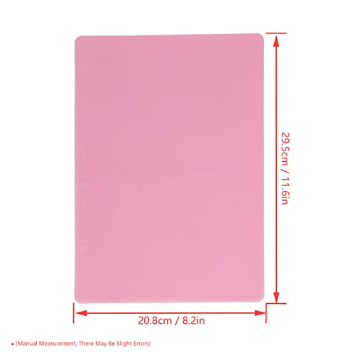 Clip Board, Soft Convenient Clear Clipboard Plastic Easy to Clean for Writing for Drawing(EVA Exam Pad A4-Light Fei Powder)