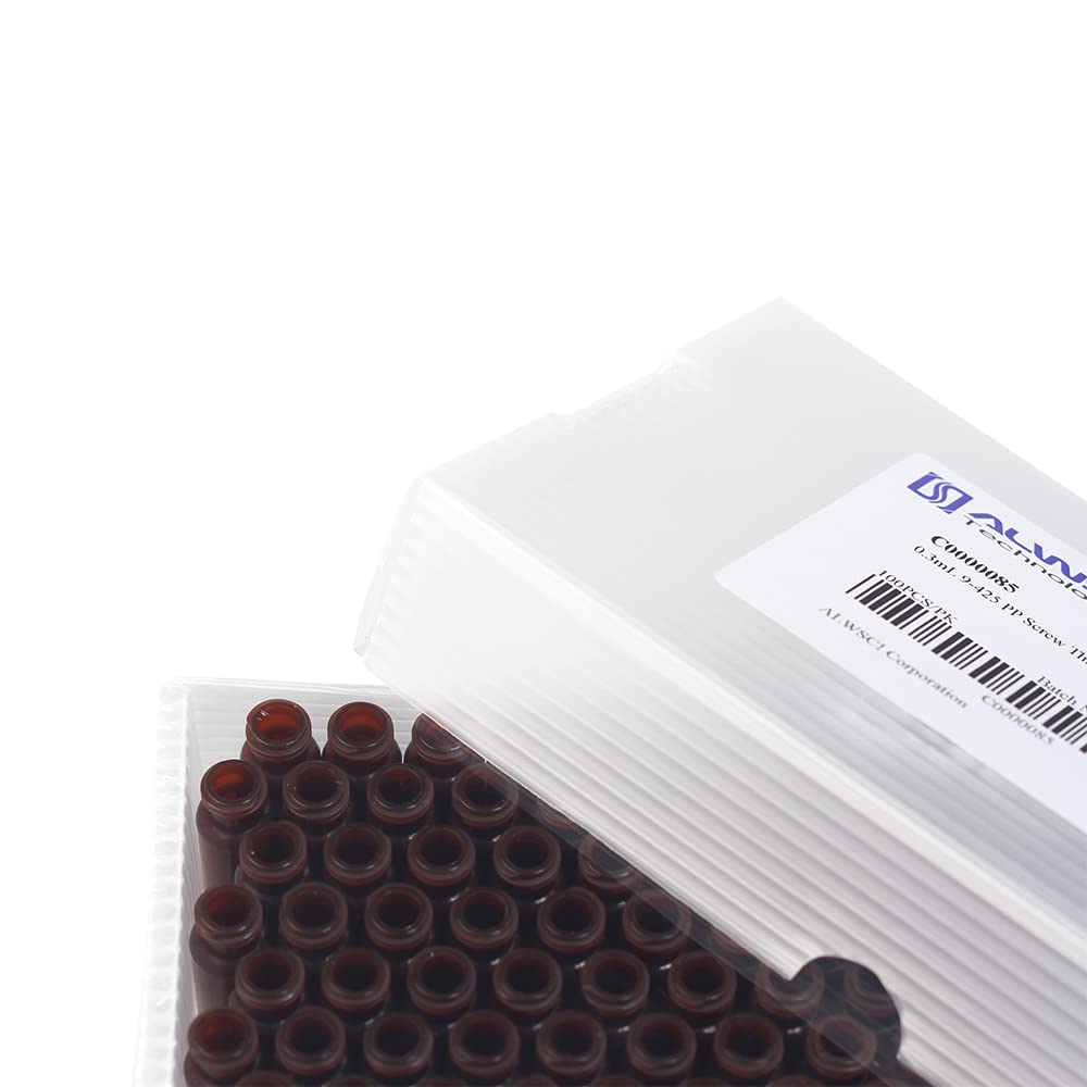 PEKYBIO Polypropylene Micro Vial 0.3 ml, Amber, 9-425 Screw Thread, 12X32 mm, Pack of 100