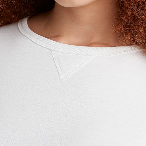 Hanes Women's EcoSmart Crewneck Sweatshirt, White, Large