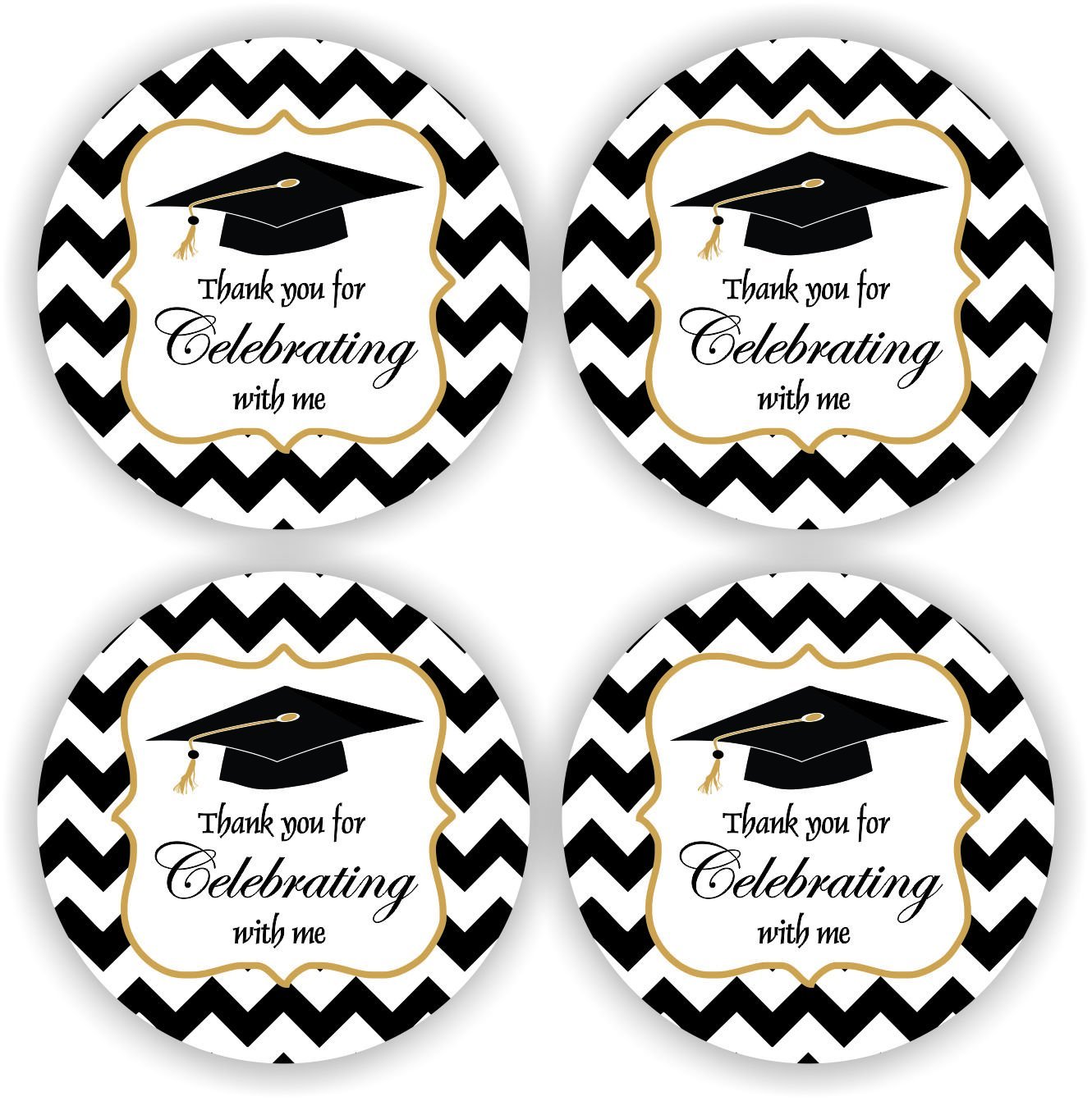 Philly Art & Crafts Graduation Stickers - Graduation Favor Stickers - Graduation Labels - Set of 40 Stickers
