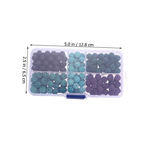 COHEALI 1 Box 200pcs Bulk Jewelry Natural Gemstone Beads Crystal Pendant Lava Beads Spacer Beads Round Chakra Beads Jewelery Making Beads Loose Beads Beading Jewelry Set Bracelet Beads Set