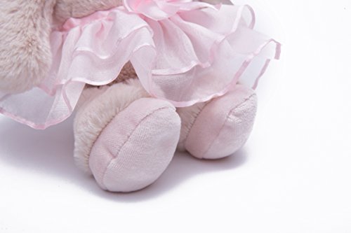 DILLY DUDU Ballerina/Ballet Bunny Plush Toy Stuffed Animal Rabbit Doll 10-inch(Pink)