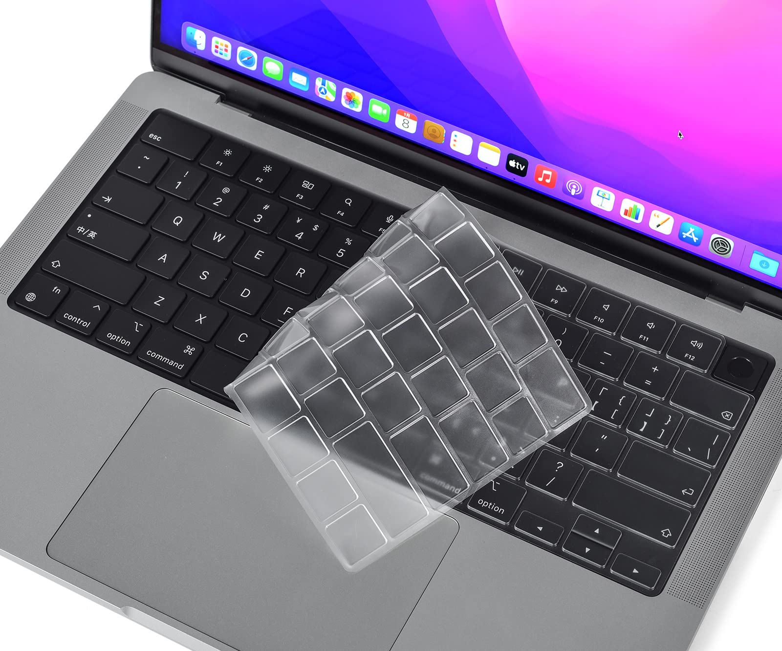 CaseBuy Premium Keyboard Cover for M2 M3 MacBook Air 15 inch A2941 A3114, M2 M3 MacBook Air 13.6" A2681 A3113, 2024 2023 2022 2021 MacBook Pro 14" 16" M4 M3 M2 M1 Chip Pro/Max, US ANSI Layout