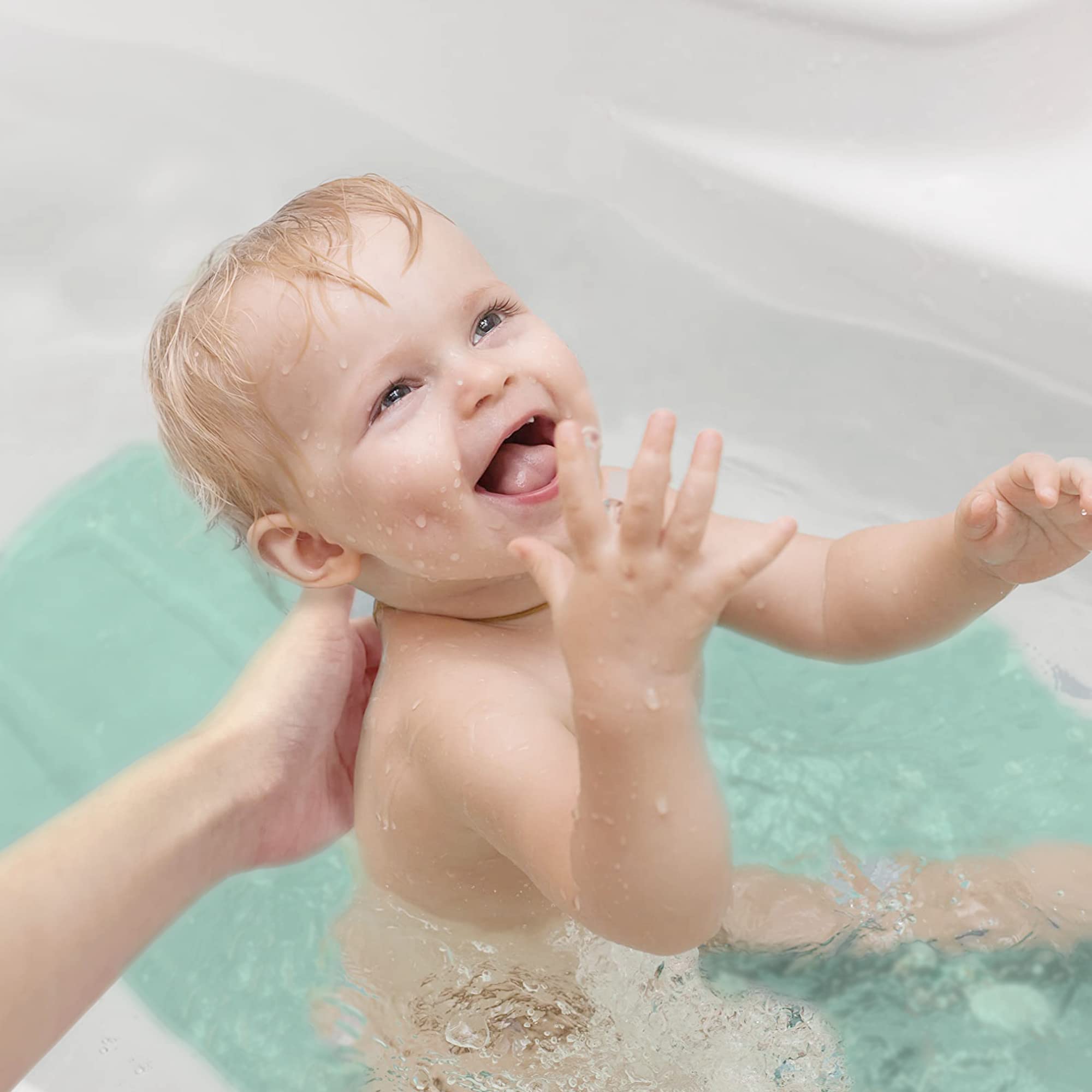 Bath Mat - Slip Resistant Bathtub Mat for Kids - Jool Baby (Aqua)