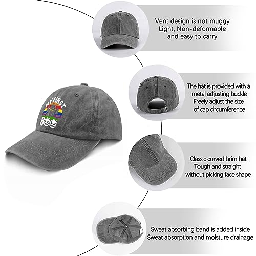 Center Pumpkin Ghost Rainbow caps Hunting hat Pigment Gray Running hat Men Gifts for Boyfriends Workout Cap