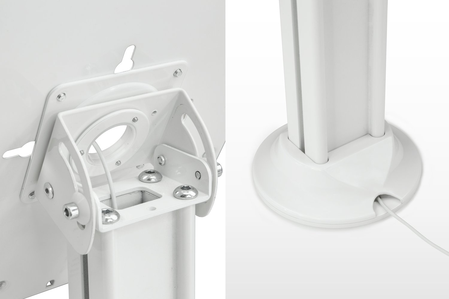 Mount-It! Anti-Theft iPad Floor Stand | Contact-Less iPad Floor Kiosk | Adjustable Locking Secure iPad Floor Mount with Document Tray for iPad 10.2 and 10.5, White