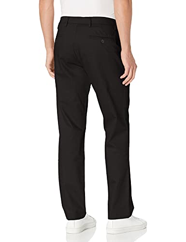 Dockers Men's Athletic Fit Signature Khaki Lux Cotton Stretch Pants, Black, 29W x 30L