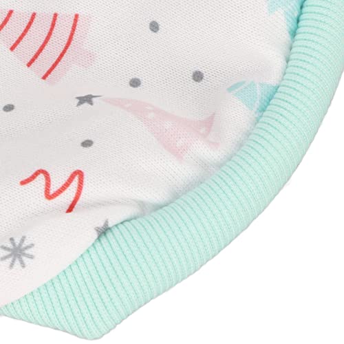 Dog Hoodie, Print on White Odorless Green Christmas Tree Easy to Wear Elastic Dog Sweaters for Winter for Cats S