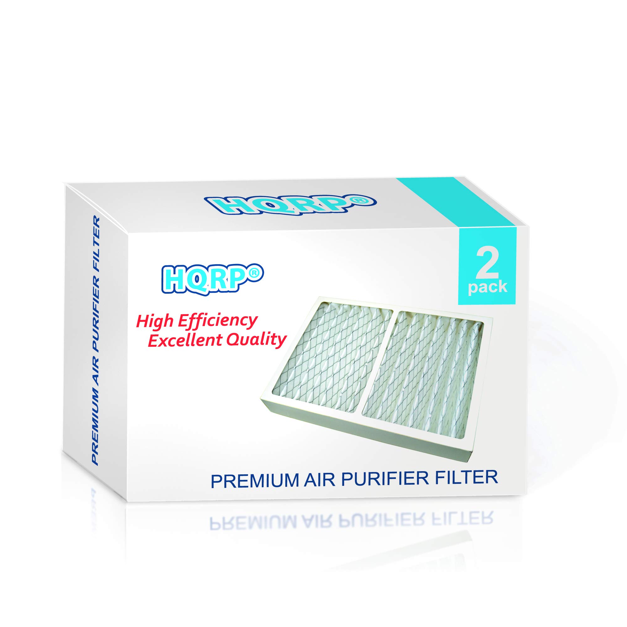 HQRP 2-Pack Air Cleaner Filter Compatible with Hunter HEPAtech 30097, 30180, 30183, 30932 Air Purifiers