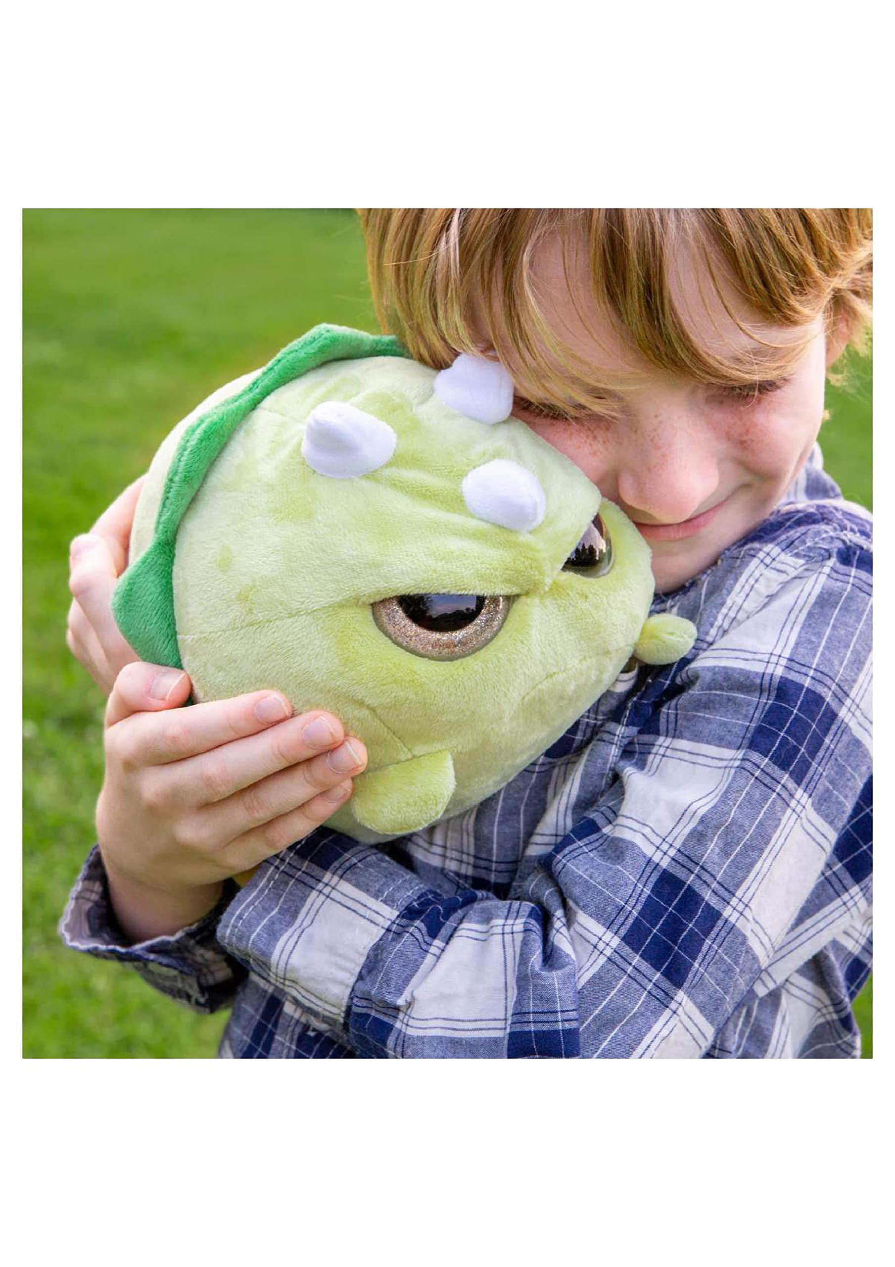 Grumpy Baby Dinosaur - Adorable Super Soft Plush Triceratops Stuffed Animal Toy (Glitter Eyes) - Large 8 Inch - Unique Gift for Kids and Adults