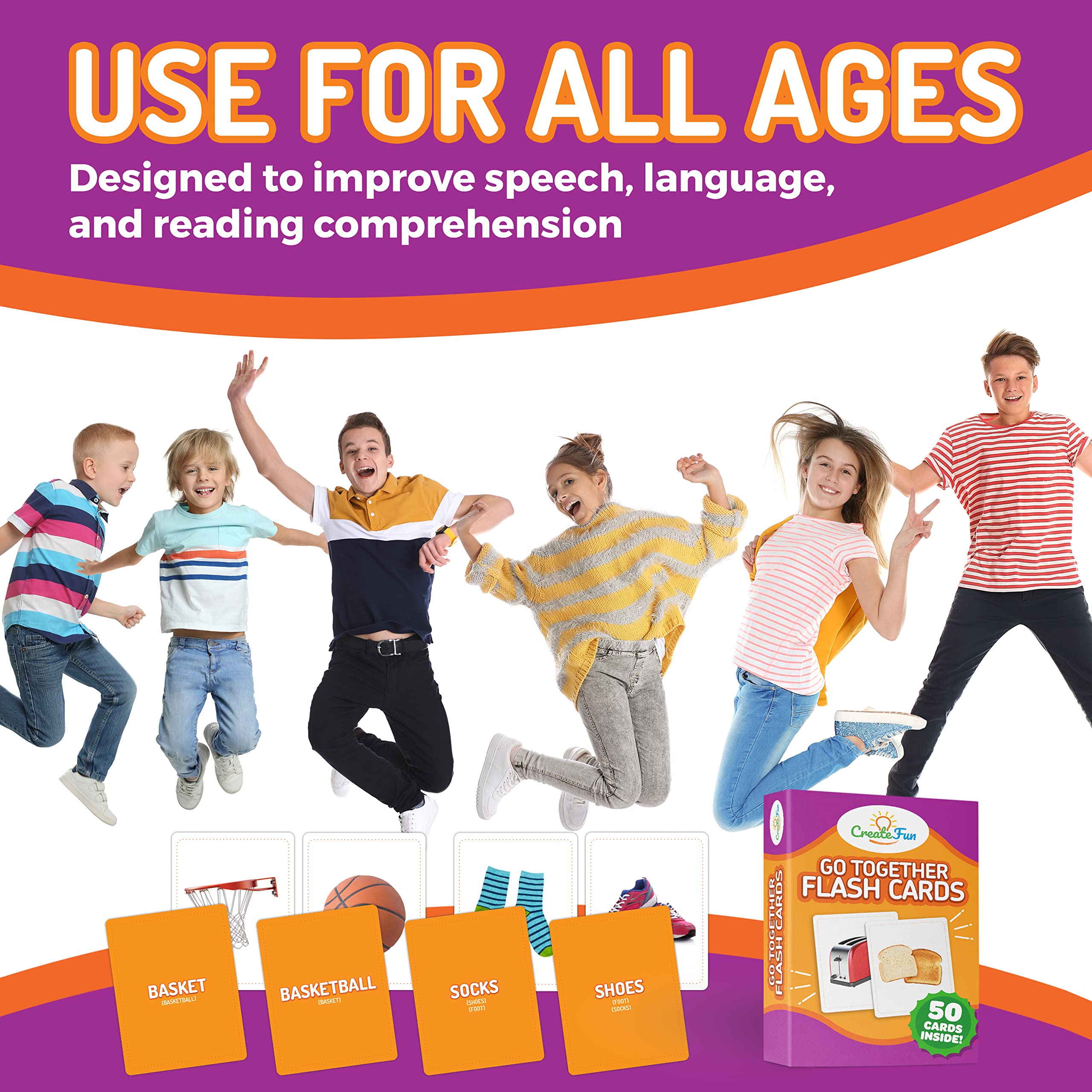 Go Together Flash Cards | 50 Matching Language Development Educational Photo Cards | with 7 Starter Learning Games | for Parents, The Classroom, Toddler Learning Activities & Speech Therapy Materials