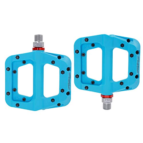 FOOKER MTB Pedals Mountain Bike Pedals 3 Bearing Non-Slip Lightweight Nylon Fiber Bicycle Platform Pedals for BMX MTB 9/16"