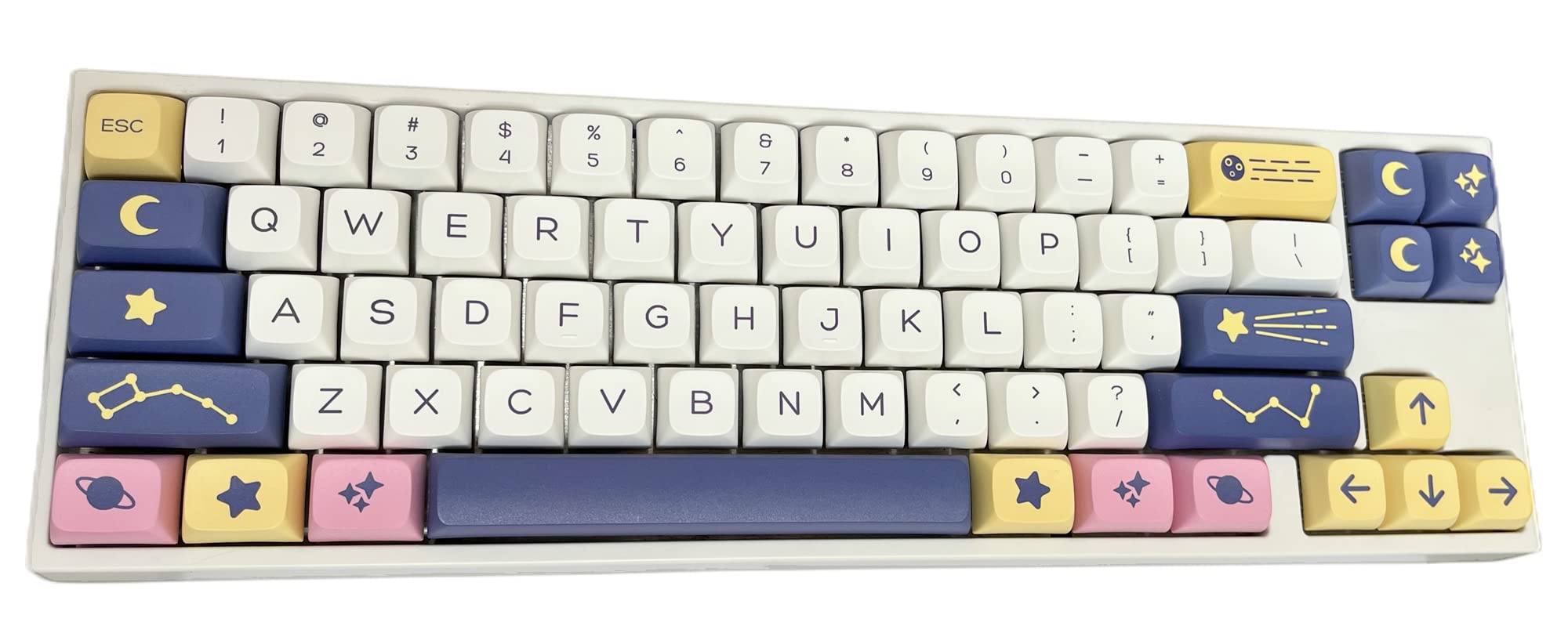 Benemate Constellation Keycaps, 104 + 29 Keycap Set, Dye-Sublimation PBT Keycaps, XDA Profile Custom Keycaps for DIY Cherry MX Mechanical Gaming Keyboards