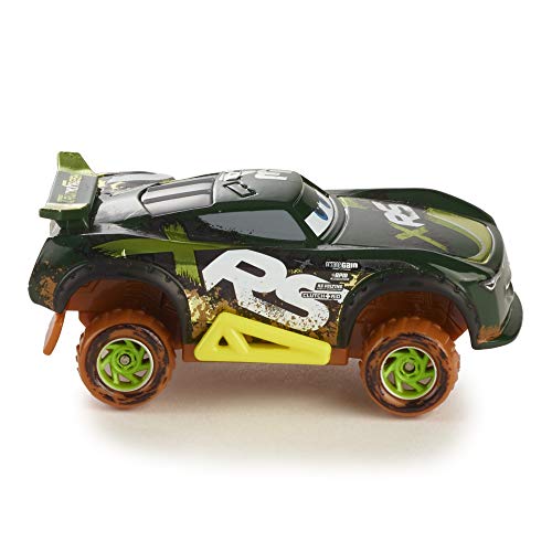Disney Car Toys XRS Mud Racing Steve Slick Lapage Vehicle 155 Scale Die-Casts, Real Suspensions, Off-Road, Dirt-Splashed Design, All-Terrain Wheels, Ages 3 and up​