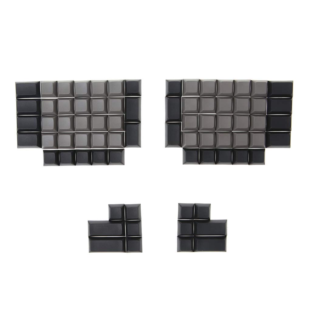 Kingjinglo Pbt Keycaps DSA Blank Keycaps for Ergodox Mechanical Gaming Keyboard DSA Profile Rainbow keycaps