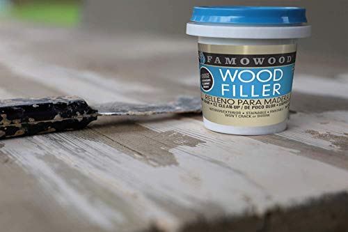 FamoWood 40042126 Latex Wood Filler - 1/4 Pint, Natural (Тwo Рack)