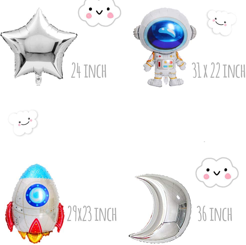 JeVenis Blast off Birthday Decoration Space Party Decoration Rocket Balloons for Space Theme Baby Shower