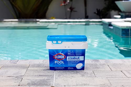 CLOROX Pool&Spa XtraBlue 3” Chlorinating Tablets, Kills Bacteria & Stops Algae, 25 LB