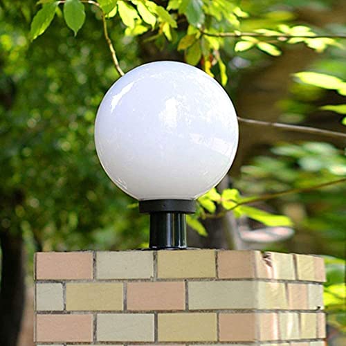 CZLZY Creative IP55 Waterproof Outdoor Globe Landscape Column Light Ball Post Lights E27 Street Light Aluminum Acrylic Pillar Table Lamp Courtyard Porch Gate Lawn Lighting