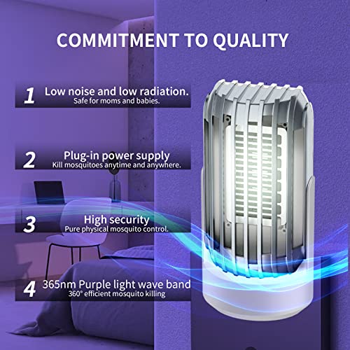 Bug Zapper Indoor Mosquito Plug in Zapper,2 Packs Indoor Fly Trap Mosquito Zapper with Blue Lights for Living Room,Kitchen, Baby Room,Office
