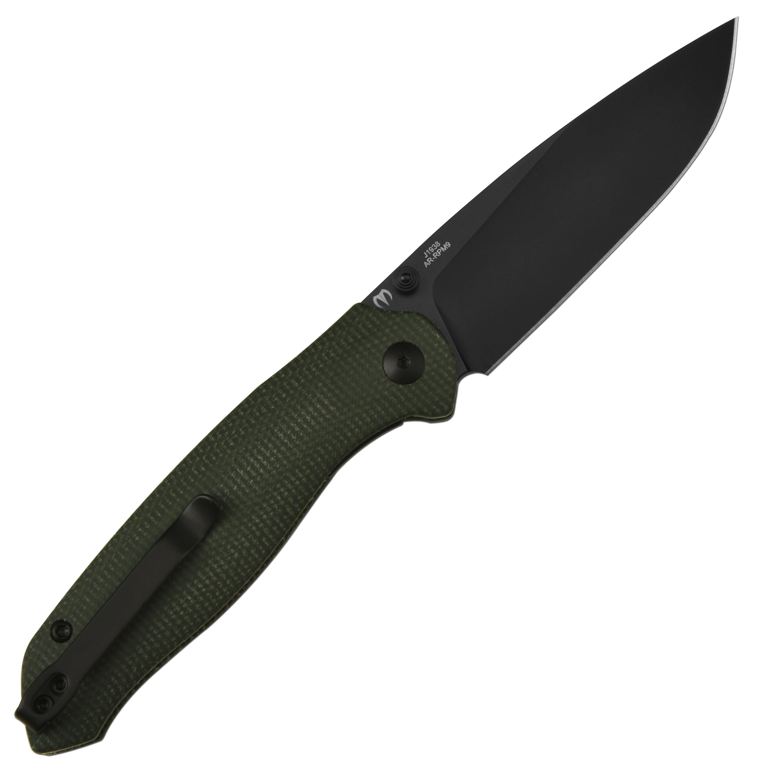 CJRB Aes Folding Pocket Knife, Pocket Knife with 3.3"AR-RPM9 Steel Blade Mircarta Handle, Folding Knife with Pocket Clip for Men Women, EDC Knives for Camping Survival, Designed by Dylan Mallery J1938