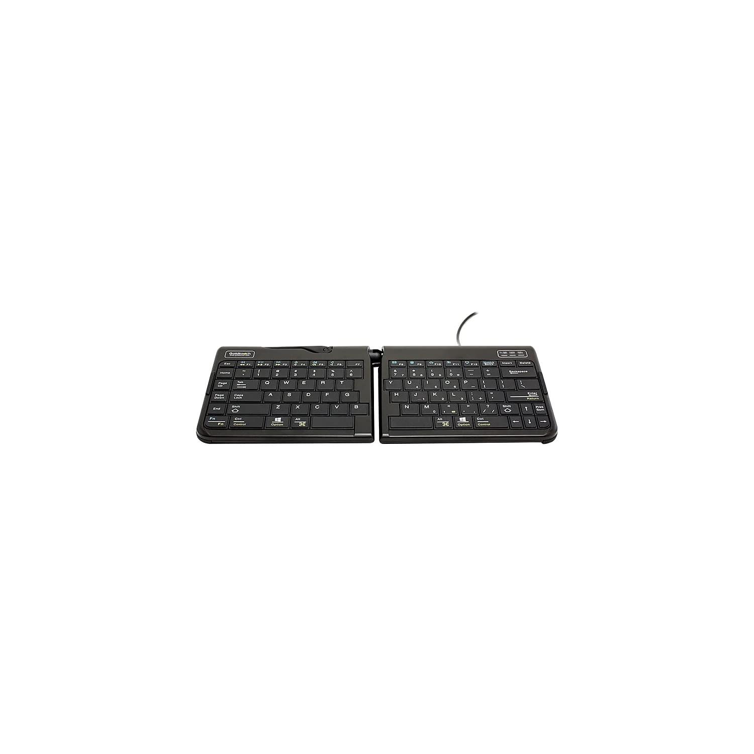 R-Go Tools Goldtouch Go!2 Mobile Wired Keyboard, Black (GTP-0044)