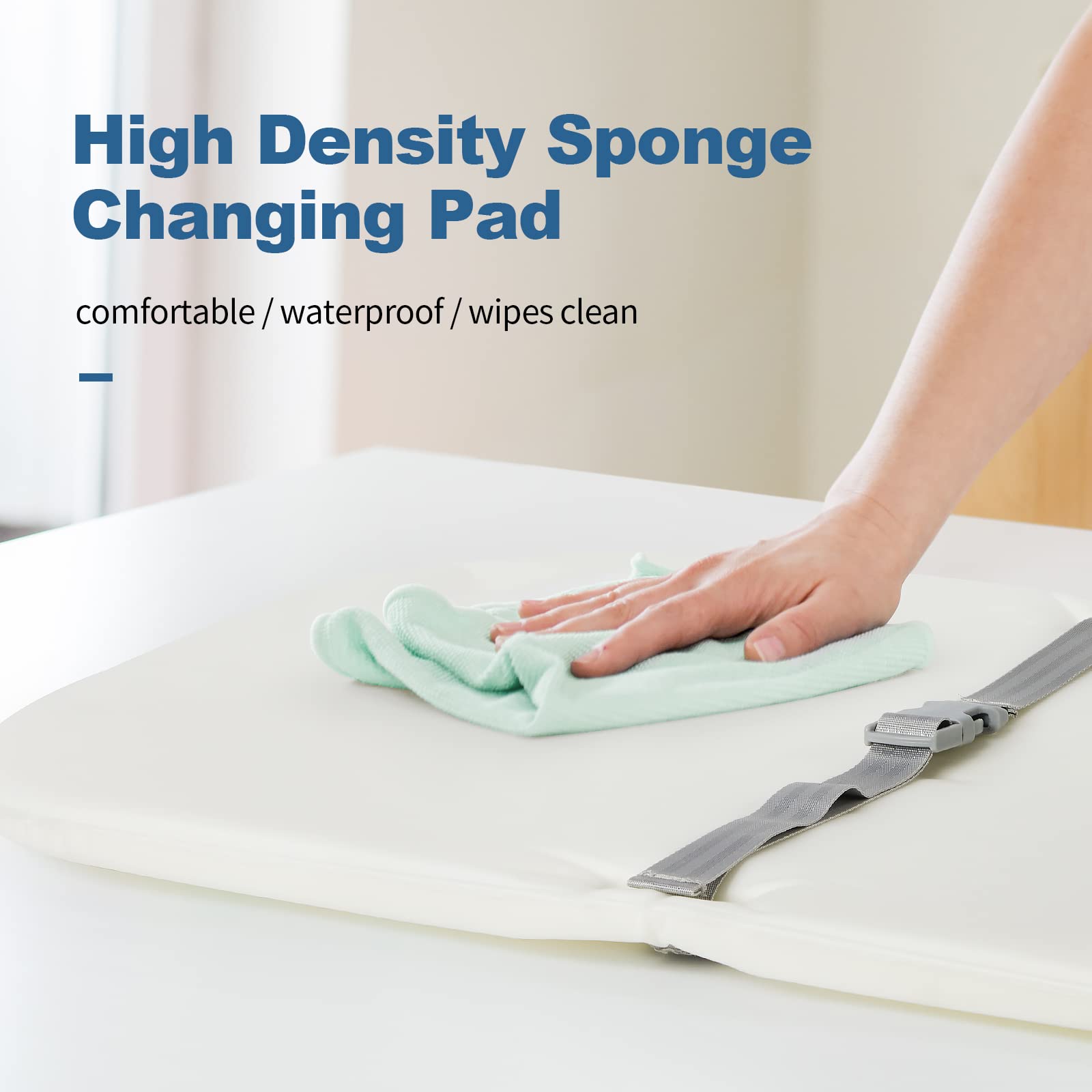 Baby Changing Table Waterproof Removable Changing Pad, Foldable Diaper Changing Tables for Infants, Portable Baby Changing Station