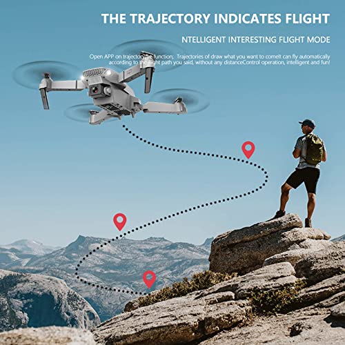 Drone with 1080P Dual HD Camera, 2023 Upgradded RC Quadcopter FPV Camera Foldable Drone Toys Gift for Adults and Kids, One Key Start Speed Adjustment, 360° Altitude Hold Mode (Black)