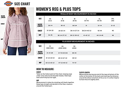 Dickies womens Short Sleeve V-neck T-shirt Work Utility T Shirt, Mauve Shadows, Large US