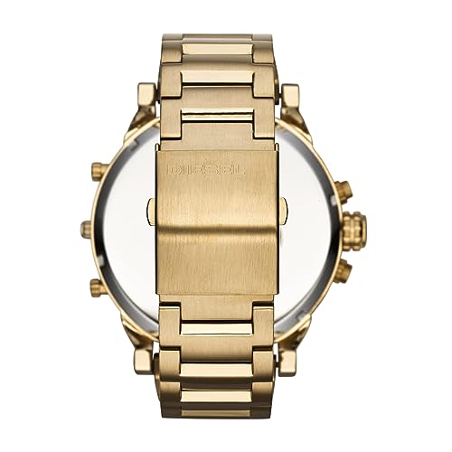 Diesel Men's 57mm Mr. Daddy 2.0 Quartz Stainless Steel Chronograph Watch, Color: Black, Gold (Model: DZ7333)