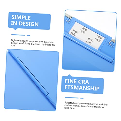 Ciieeo 3pcs Case Folder Pencils for Plastic Paper Holder Office File Folders Hanging Organizer Filing Box Hanging File Folders Plastic Writing Board Exam Paper Base Clip Boards