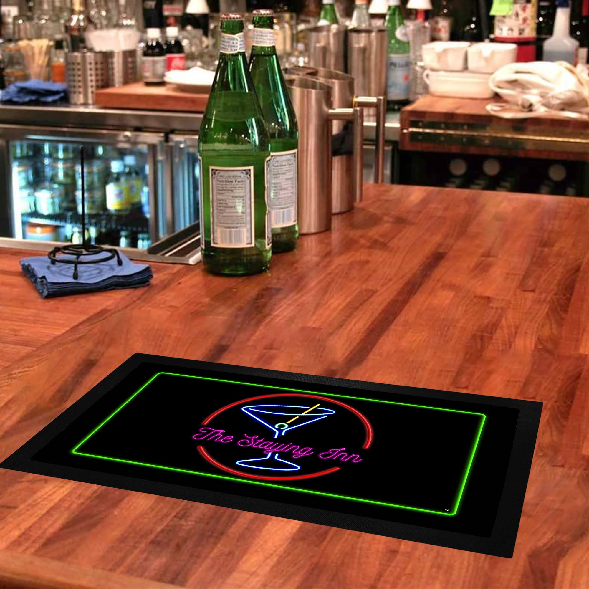 Bar Runner Your Name Cocktail Bar Drip Spill Mat Personalized Bar Gifts