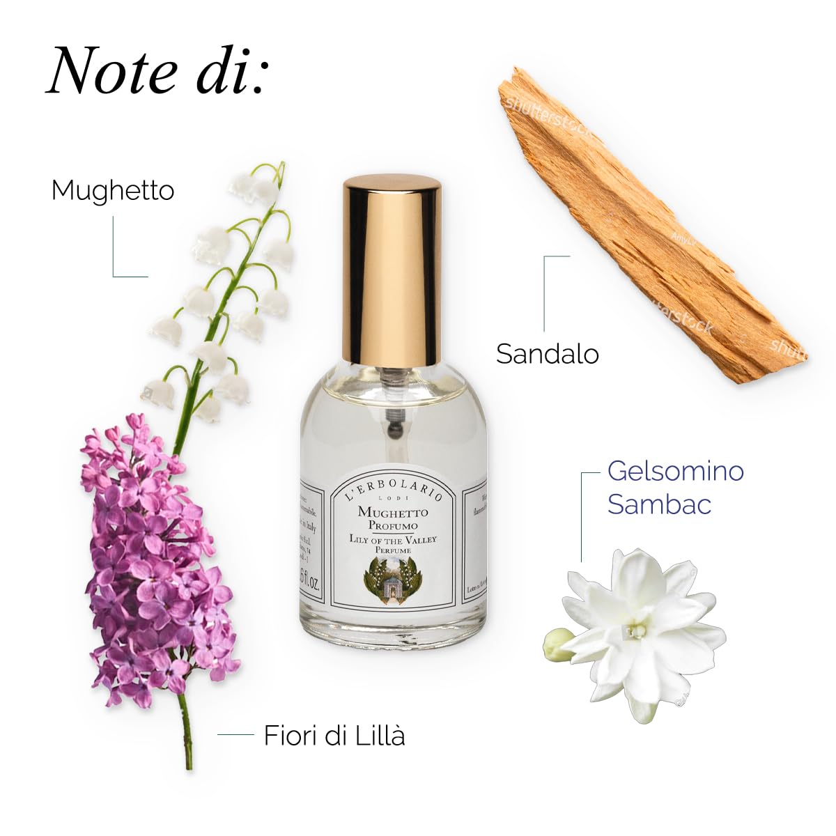Mughetto (Lily of the Valley) Aqua di Profumo (Eau de Parfum) by L’Erbolario Lodi