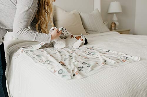 Large Premium Knit Baby Swaddle Receiving Blanket"Jo" by Copper Pearl