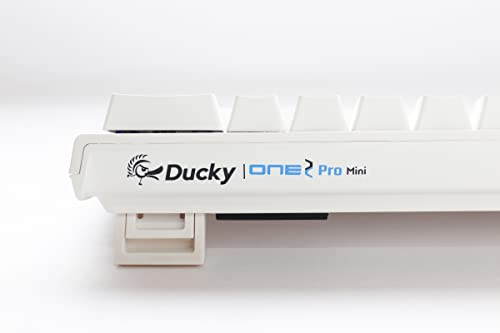 Ducky One 2 Mini Pro Pure White RGB LED 60% Double Shot PBT Mechanical Keyboard (Kailh Box Brown)