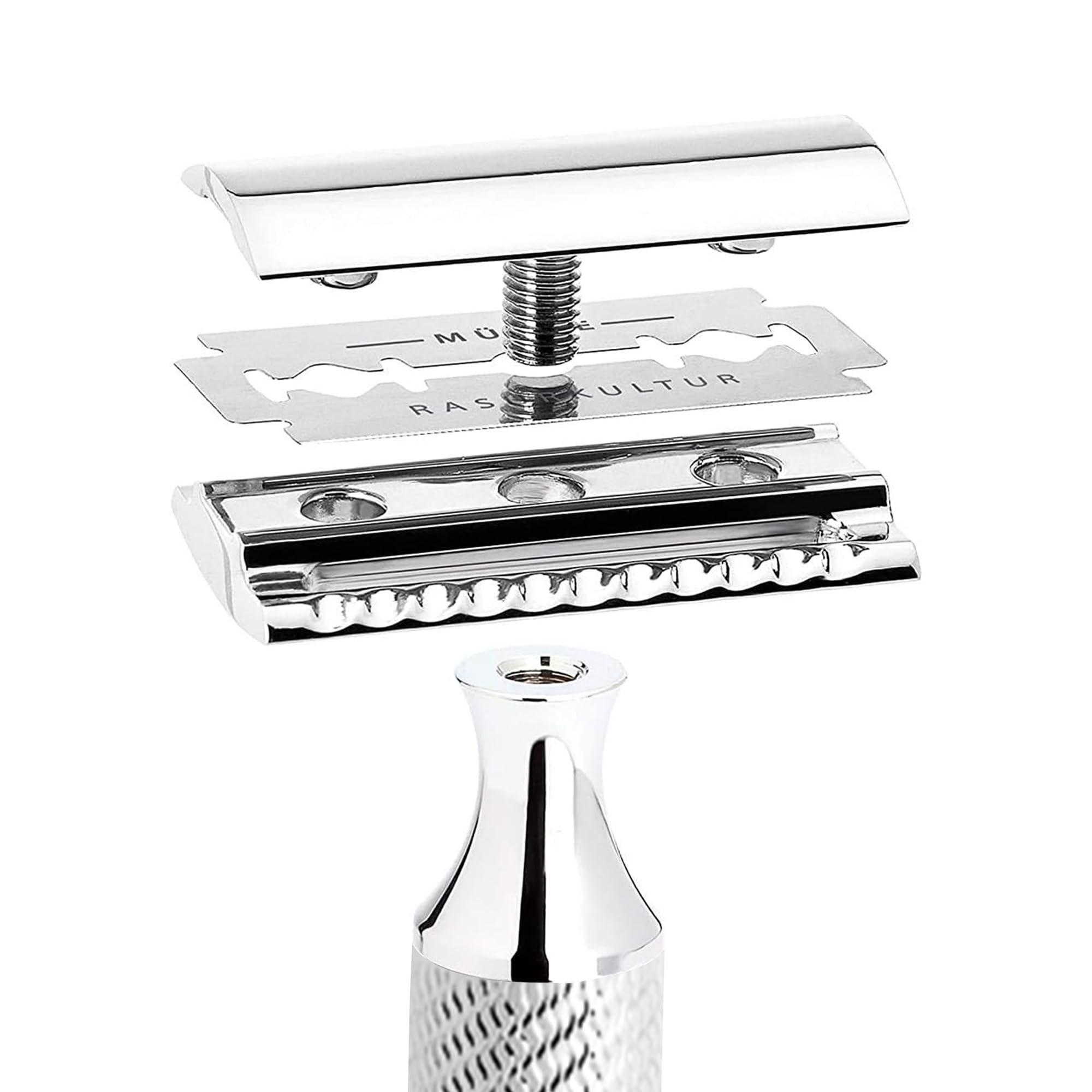 MÜHLE Chrome Silvertip Badger Safety Razor (Closed Comb) Shaving Set - Perfect for Every Day Use, Barbershop Quality Close Smooth Shave
