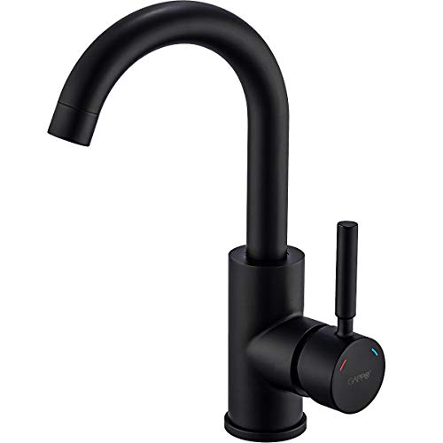 Bar Sink Faucet Matte Black GAPPO Bathroom Faucet Stainless Steel Farmhouse Lavatory Sink Faucet Mixer Small Kitchen Faucet
