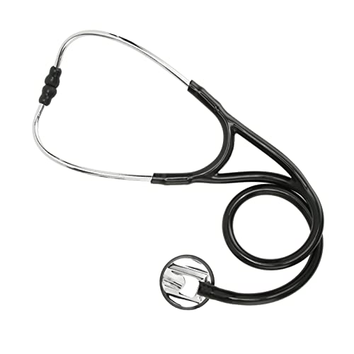 Cardiology Stethoscope, Single Tube Horseshoe Shape Single Head Stethoscope Multifunctional Adjustable with Storage Case for Doctors