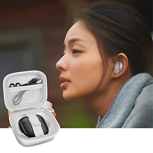 Earbud Case Compatible with Bose QuietComfort Earbuds II/for AirPods, Wireless, Bluetooth, Noise Cancelling in-Ear Headphones Cover Holder Storage Fits for USB Cable, Earplugs (Box Only) (White)