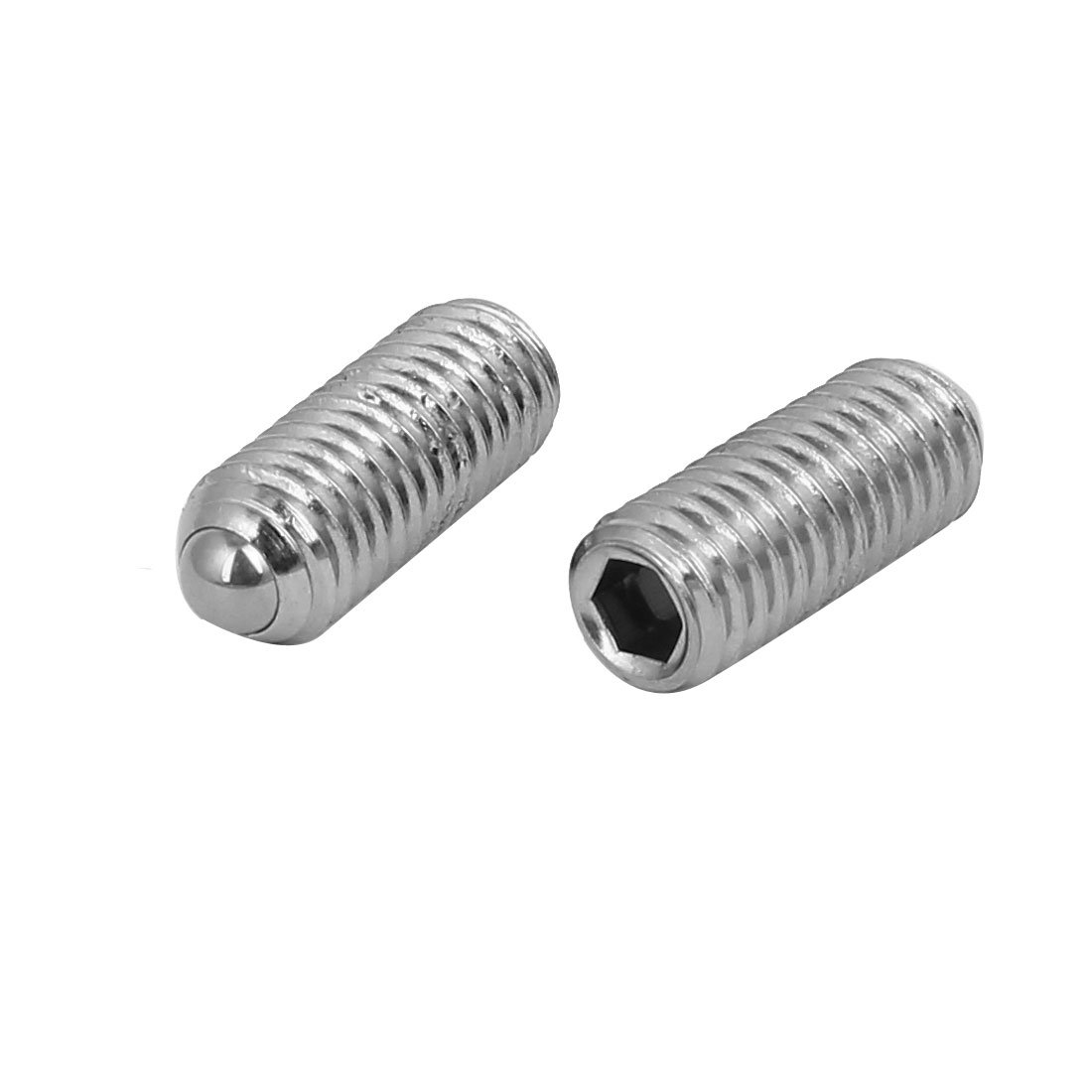 uxcell M8x20mm 304 Stainless Steel Spring Hex Socket Ball Point Grub Set Screws 10pcs