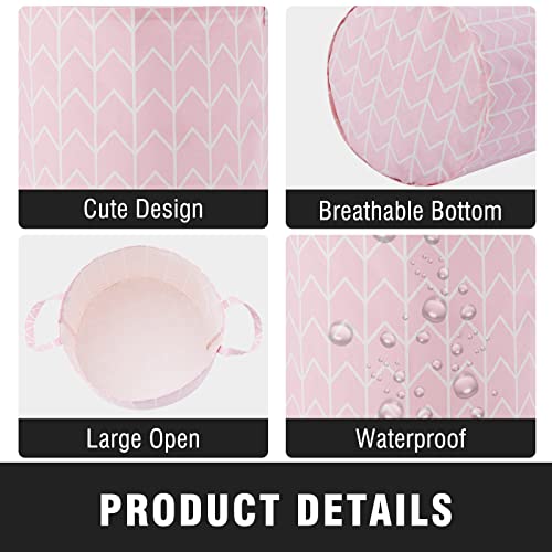 Large Storage Basket for Girls and Boys, Collapsible Laundry Hamper with Long Handles, Toy Bins for Nursery, Kids Room Décor