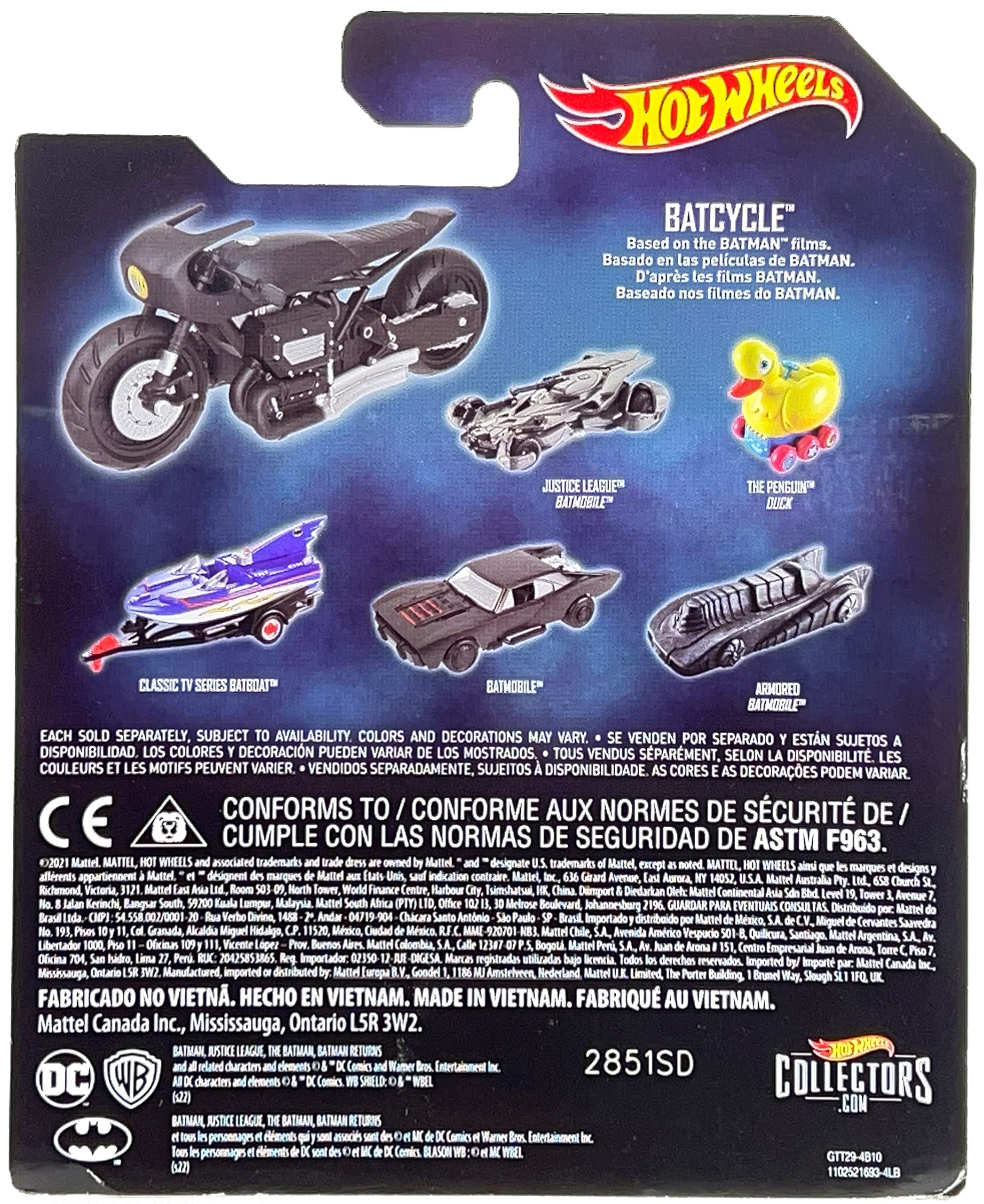 Hot Wheels 1:50 Scale Diecast Batman Series: The Batman 2022 Movie Batcycle