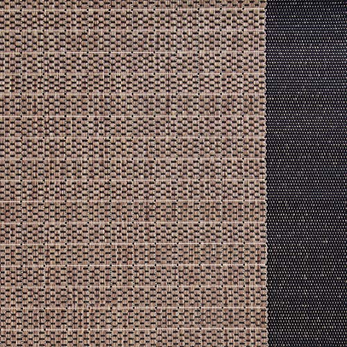 Couristan Recife Checkered Field Indoor/Outdoor Area Rug, 3'9" x 5'5", Cocoa-Black