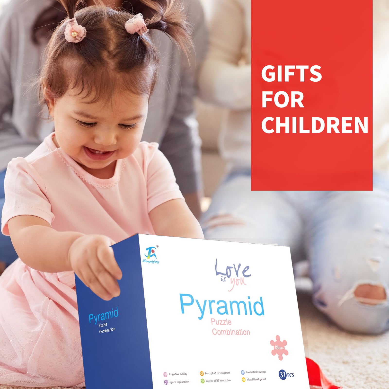 Rongdafeng Soft Pyramid Adventure Building Blocks 31 pcs for Toddlers: A Gentle Introduction to Egypt's Wonders